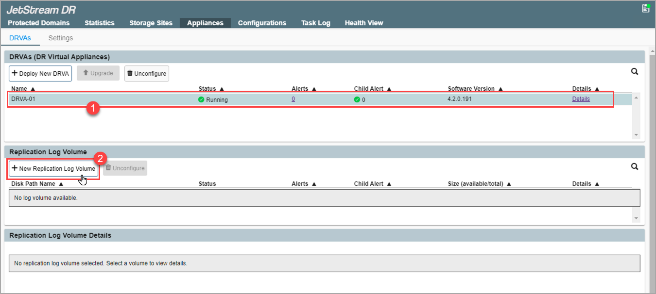 Create A Replication Log Volume 2610